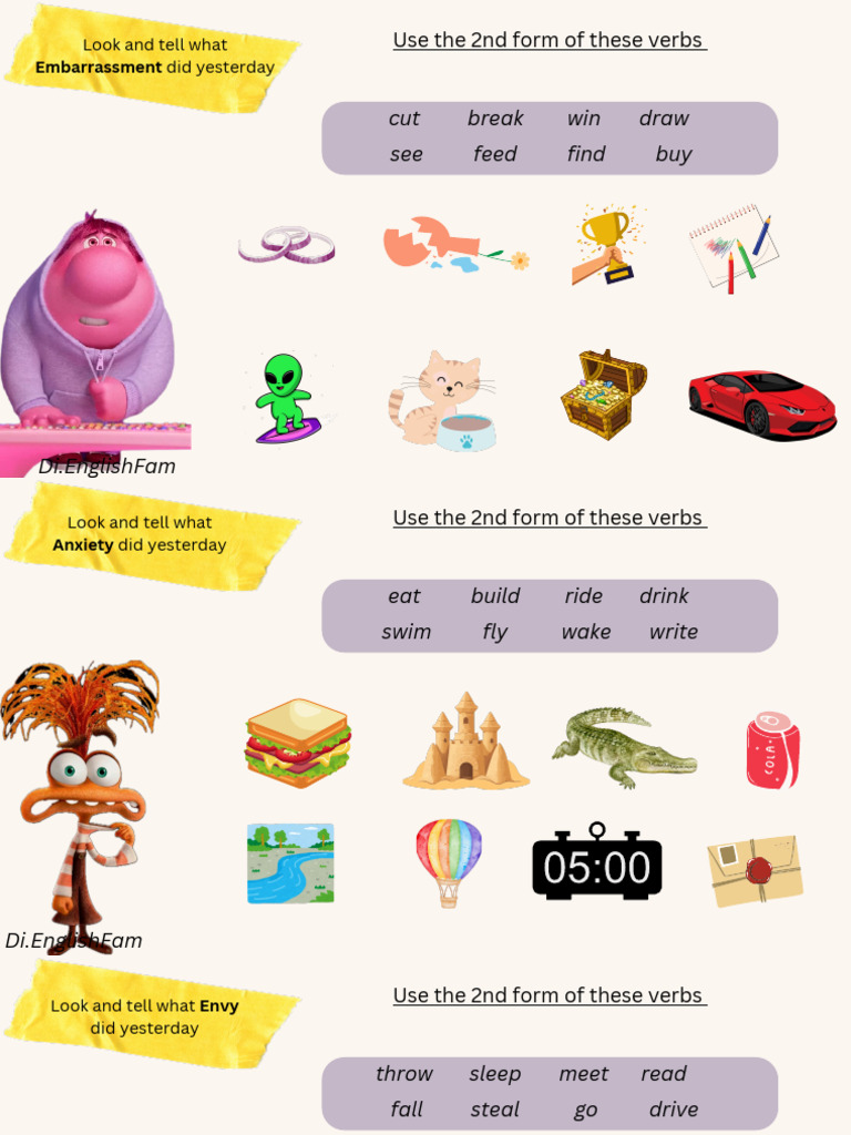 Past Simple Di - Englishfam | PDF | Language Arts & Discipline