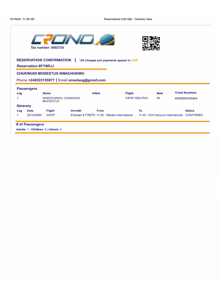 Nwachukwu, Chukwudi Ticket | PDF