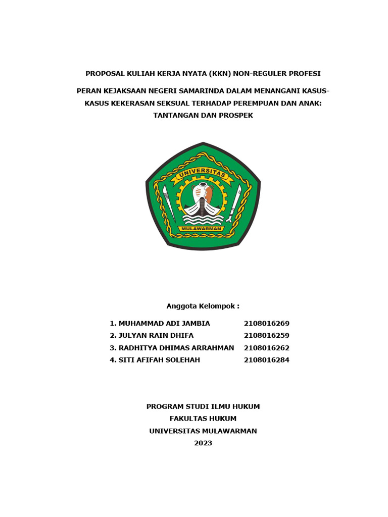 Proposal Kuliah Kerja Nyata | PDF