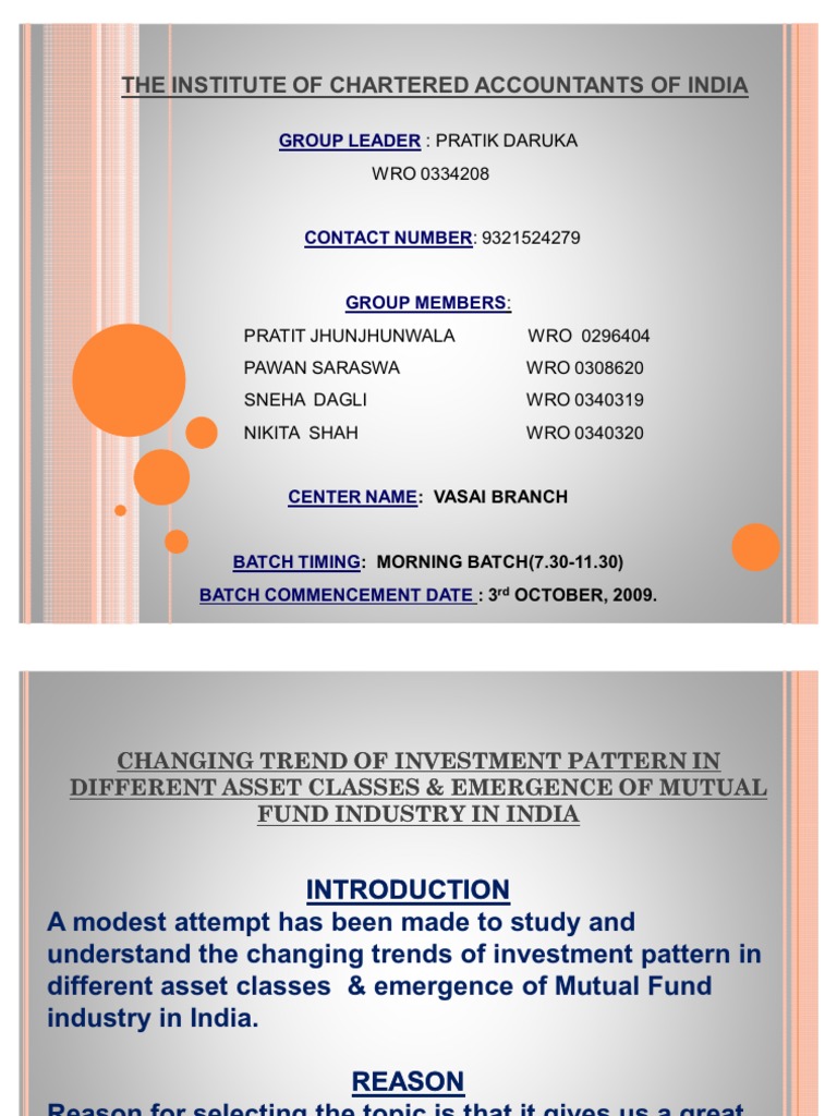 Mutual Fund Presentation | PDF | Mutual Funds | Securities (Finance)