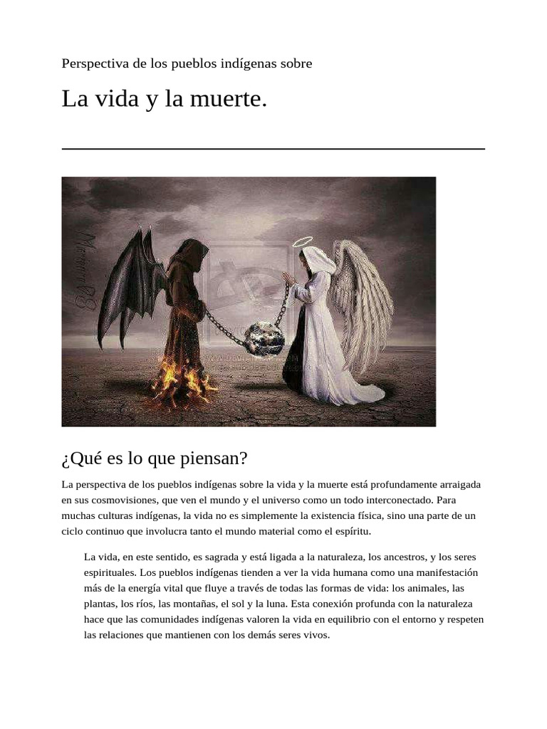 Vida y muerte en culturas indígenas | PDF | Muerte | Vida