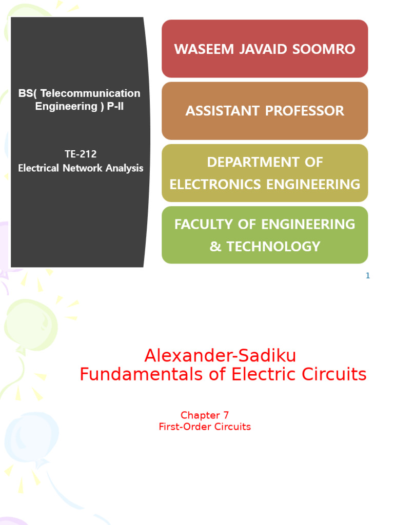 1st Order Circuits | PDF | Electrical Network | Electrical Circuits