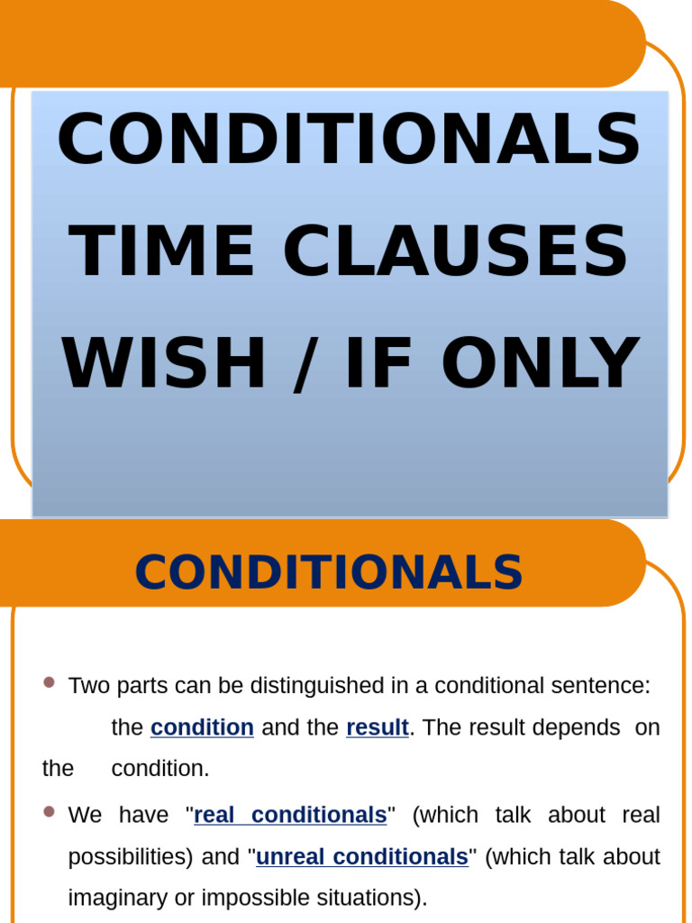 Conditional Sentences Grammar Lesson | PDF | Clause | Linguistic Typology