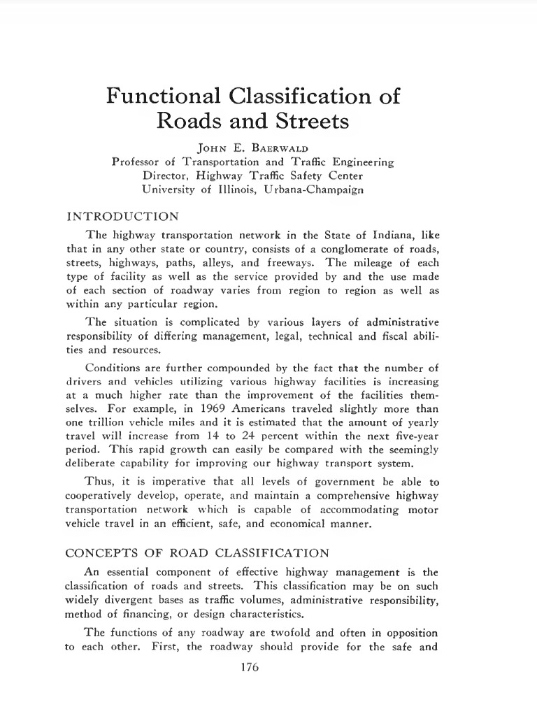 Functional Classification of Roads and Streets | PDF | Road | Highway