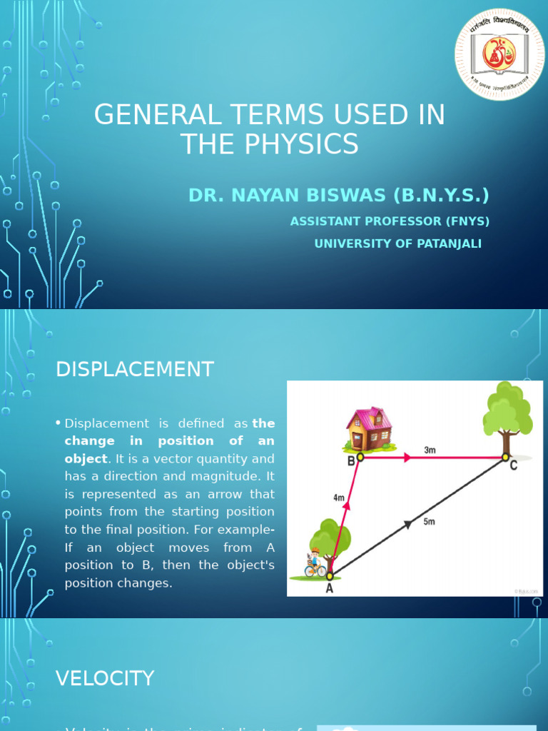 3 General Terms Used in The Physics | PDF | Force | Velocity