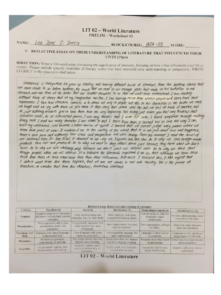 World Literature 2 | PDF