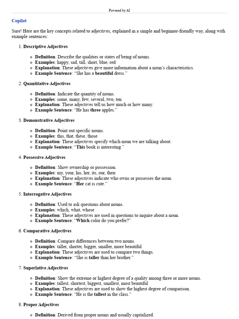 Adjectives | PDF | Adjective | Noun