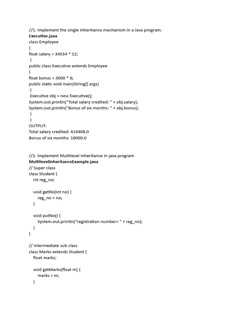 SLExp 8 | PDF | Class (Computer Programming) | Inheritance (Object Oriented Programming)