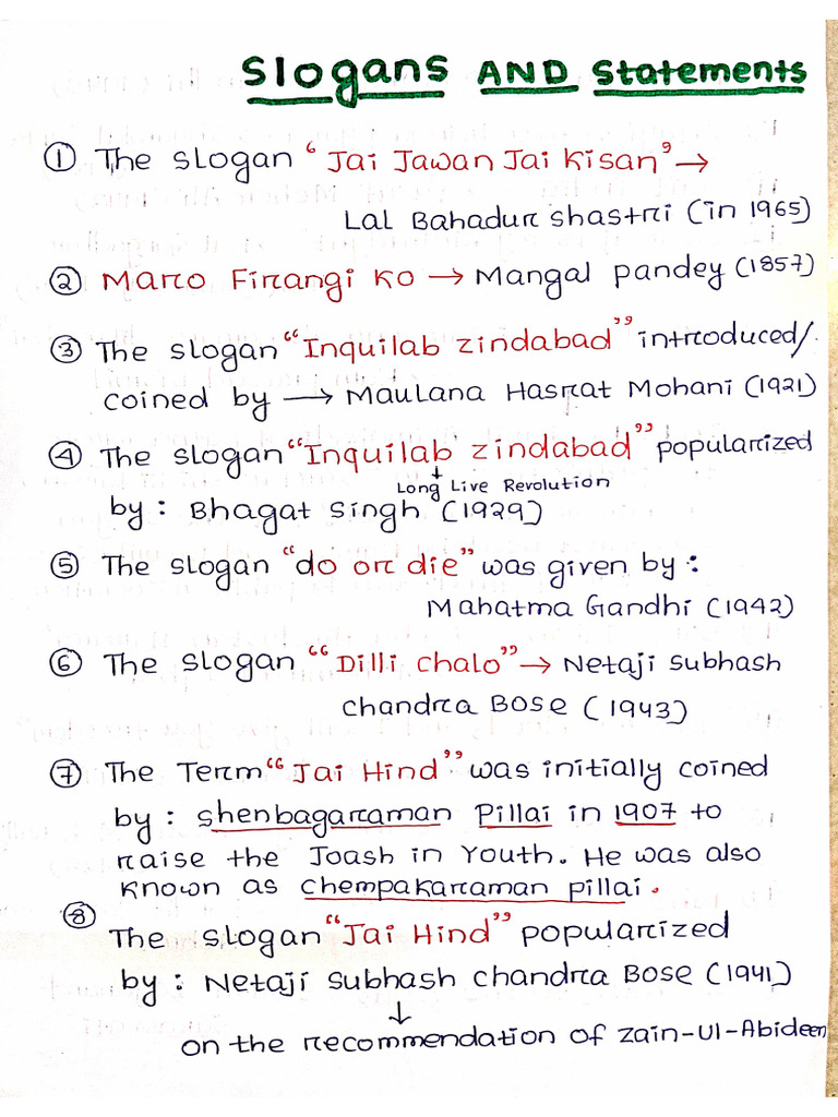 Slogans and Statements | PDF