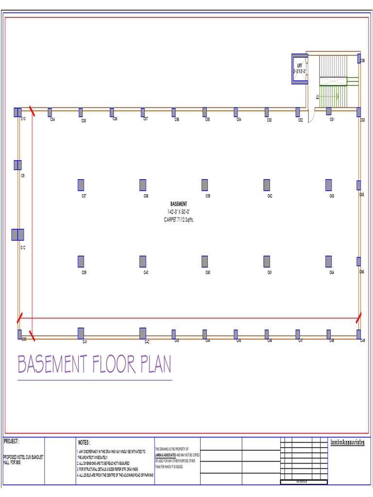 Basement Column Plan | PDF | Real Estate | Design