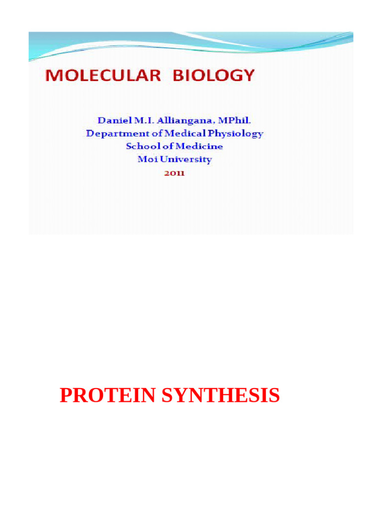 Understanding Protein Synthesis Process | PDF | Translation (Biology ...