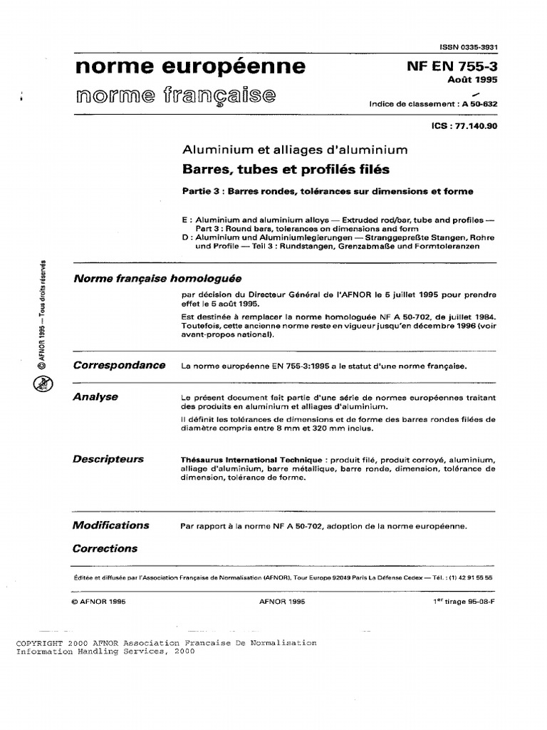 NF en 755-3 | PDF