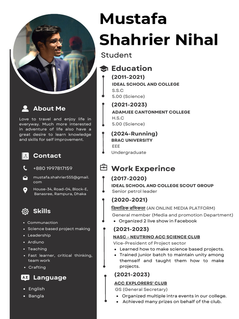 Mustafa Shahrier Nihal's Profile | PDF