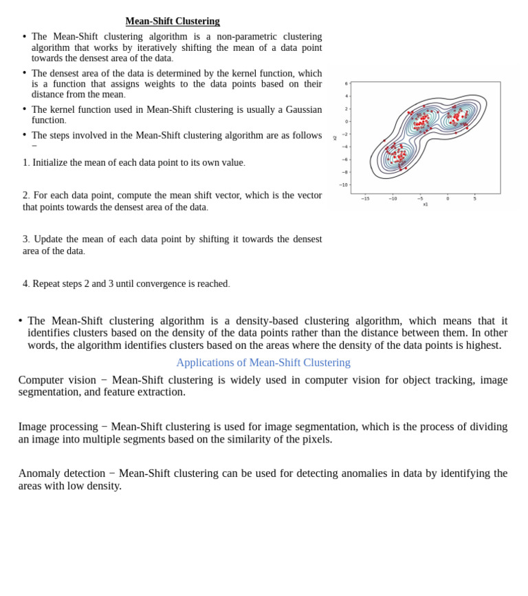 Mean Shift Clustering | PDF