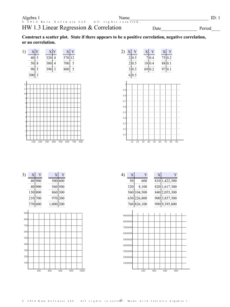 HW 1.3 Linear Regression Correlation | PDF | Crop Yield | Applied ...