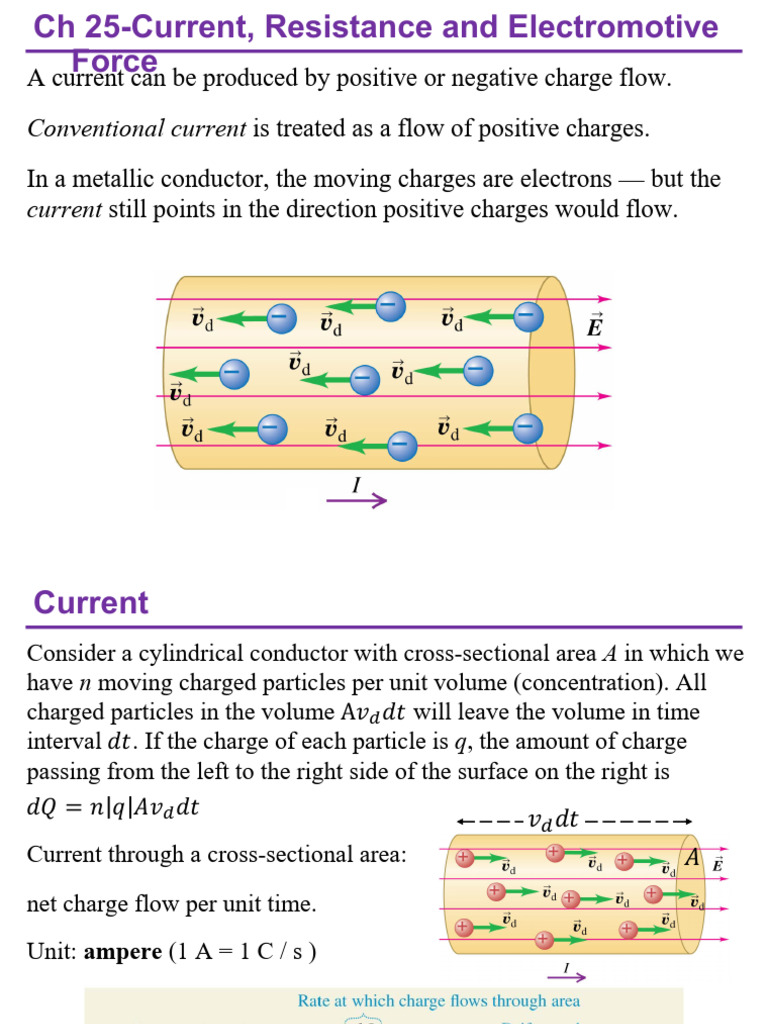 Current, Resistance, Electromagnetic Force | PDF | Electrical ...