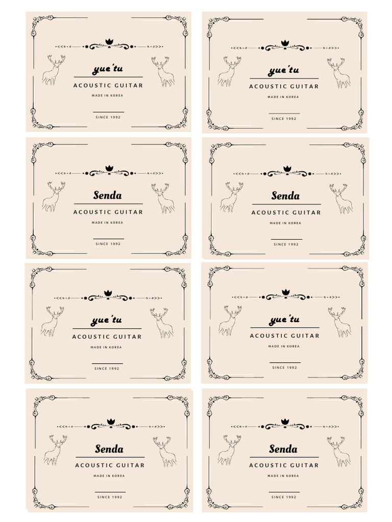 Guitar Labels | PDF