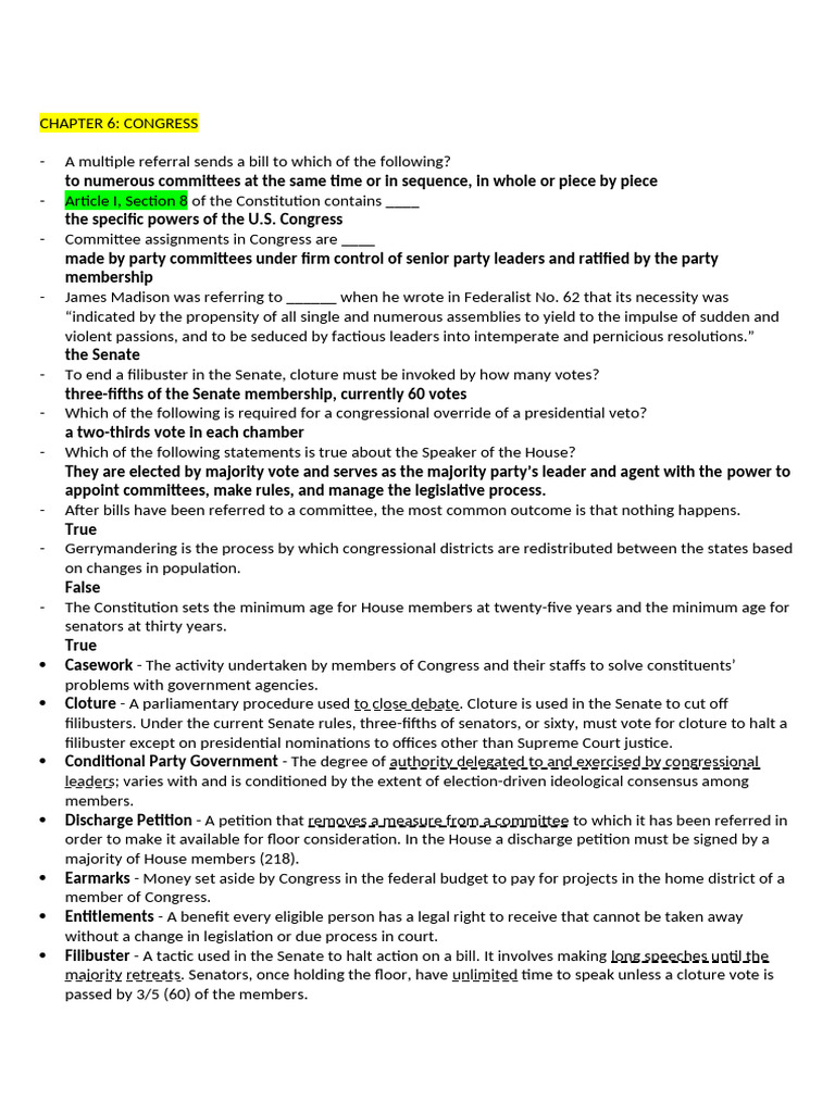 Midterm 2 Ps201 | PDF | United States House Of Representatives | United ...