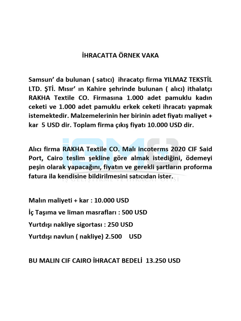 İhracatta Örnek Vaka | PDF