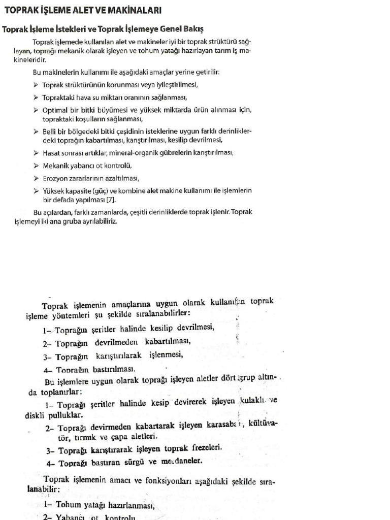 Tarim Makinalari Toprak Isleme Ders Notlari Tekrar Siirt ...