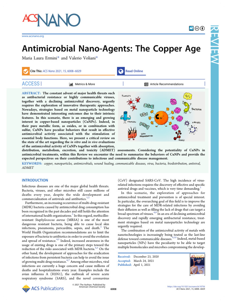 Antimicrobial Nano-Agents The Copper Age | PDF | Antimicrobial ...