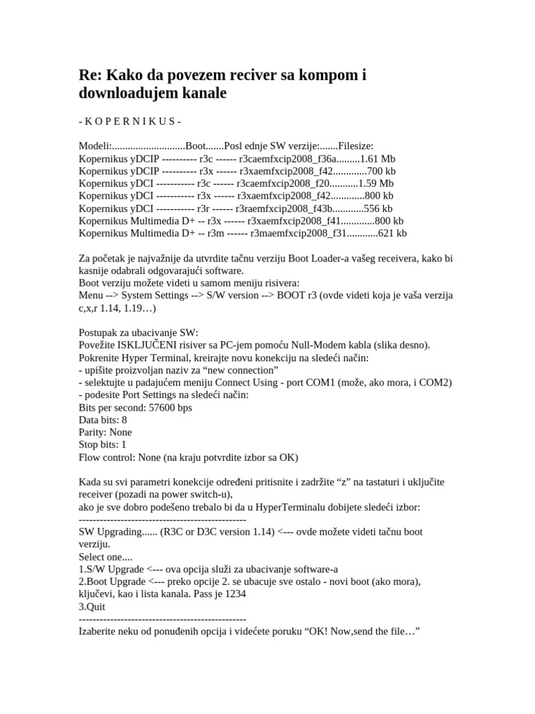 Kopernikus Upute | PDF