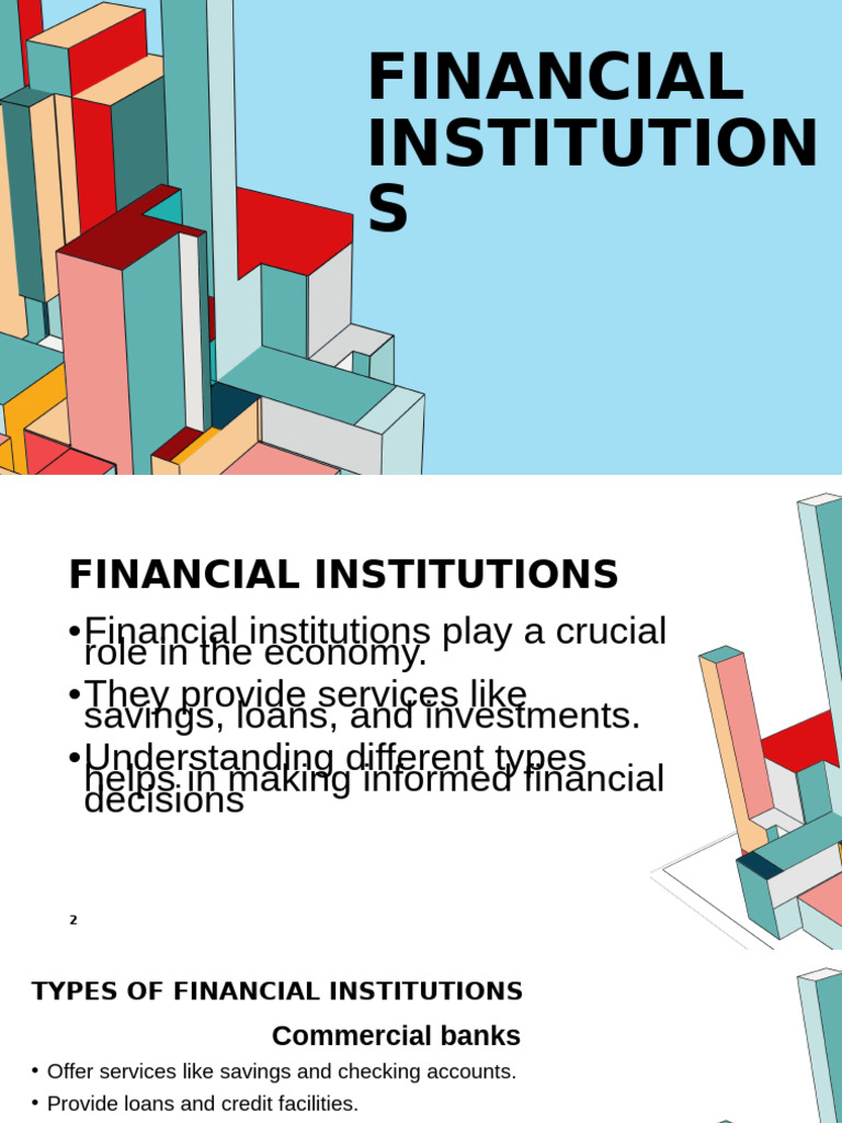 Types and Roles of Financial Institutions | PDF | Banks | Investing