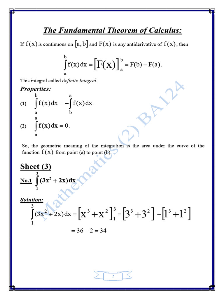 Lec No.3 | PDF | Integral | Trigonometric Functions