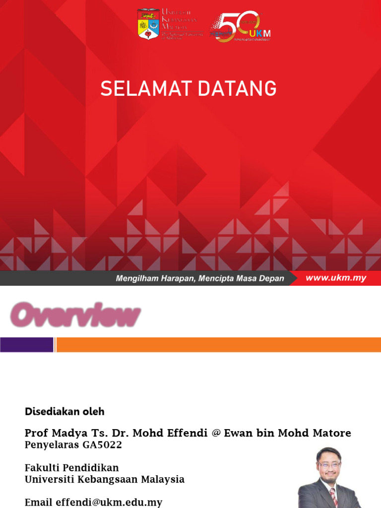 Overview GA5022 Pentaksiran Pembelajaran 1st Meeting Sem 1 Sesi | PDF
