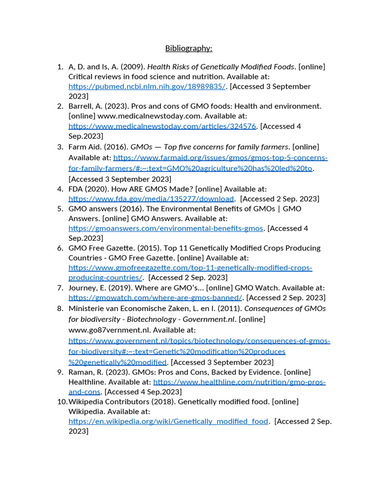 Bibliography For Geography | PDF | Genetically Modified Organism ...