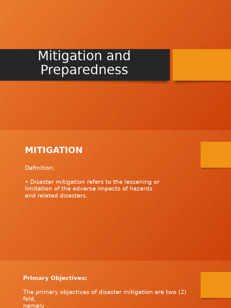 Mitigation and Preparedness | PDF | Emergency Management | Hazards