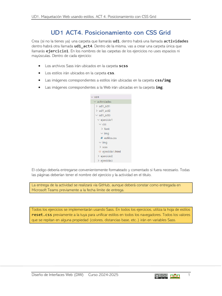 DIW - UD1 - ACT 4 - Posicionamiento Con CSS Grid | PDF | Diseño de página | Red mundial