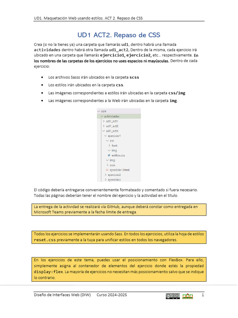 Diw Ud1 Act 2 Repaso de Css | PDF | Diseño de página | Red mundial