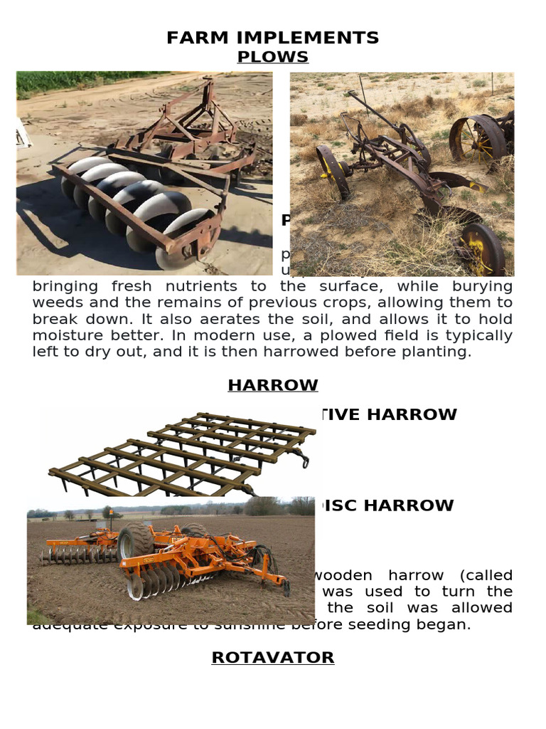 Farm Implements | PDF | Agricultural Machinery | Plough