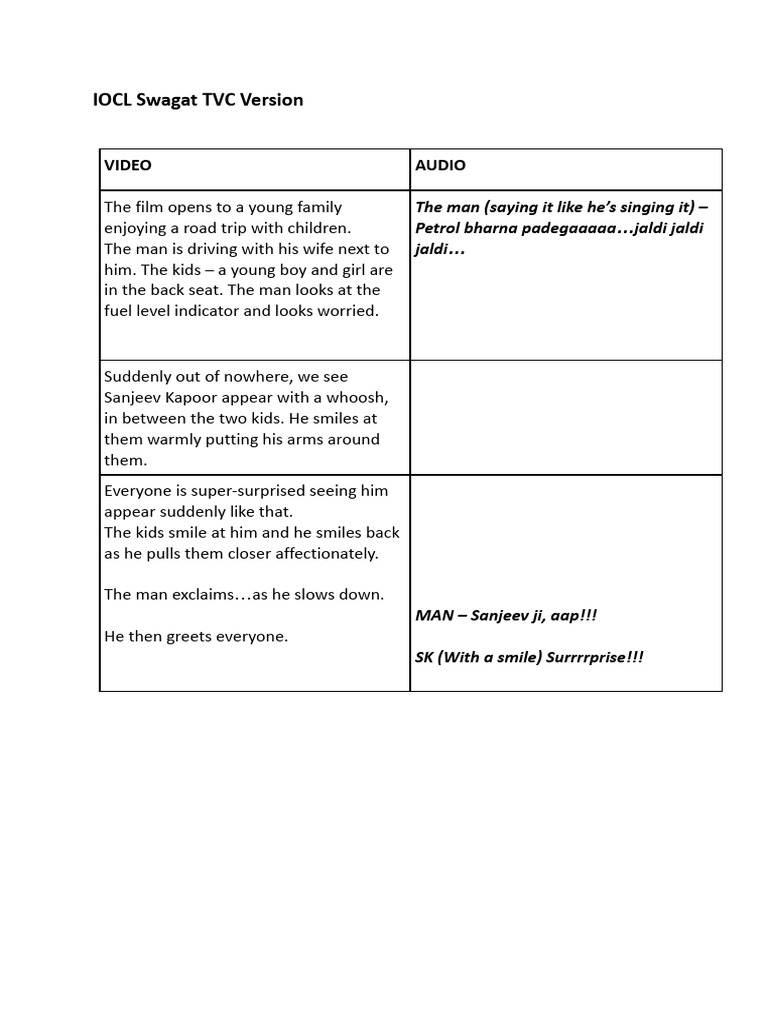 Swagat TVC | PDF | Vehicles | Wheeled Vehicles