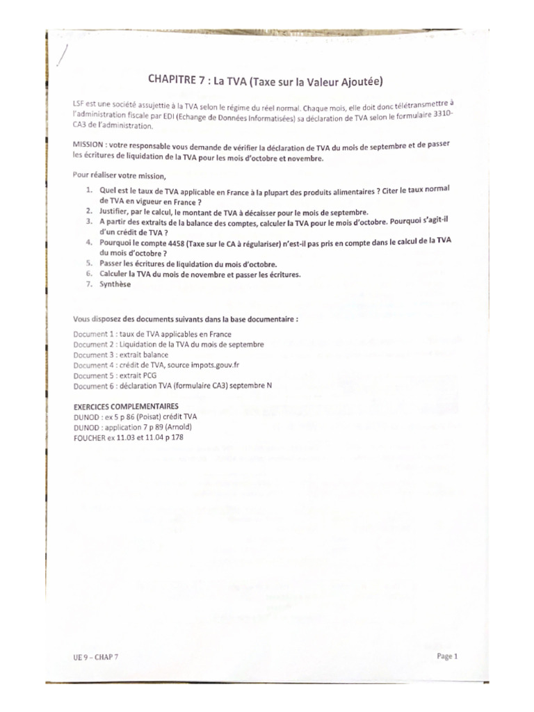 Chapitre 7 Sujet | PDF