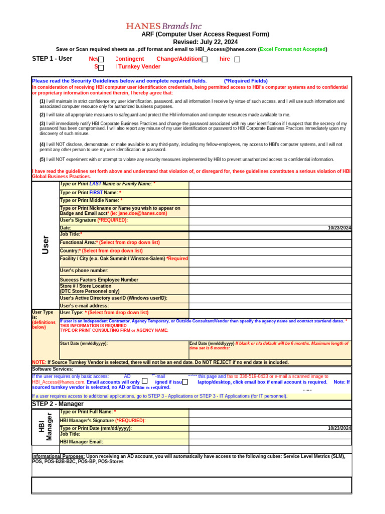 Computer Access Request Form - 08092024 | PDF | Password | User (Computing)