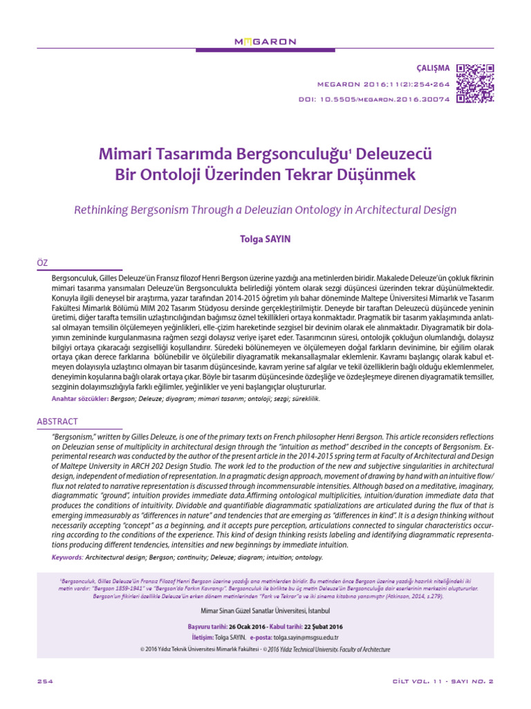 Rethinking Bergsonism Through A Deleuzia | PDF