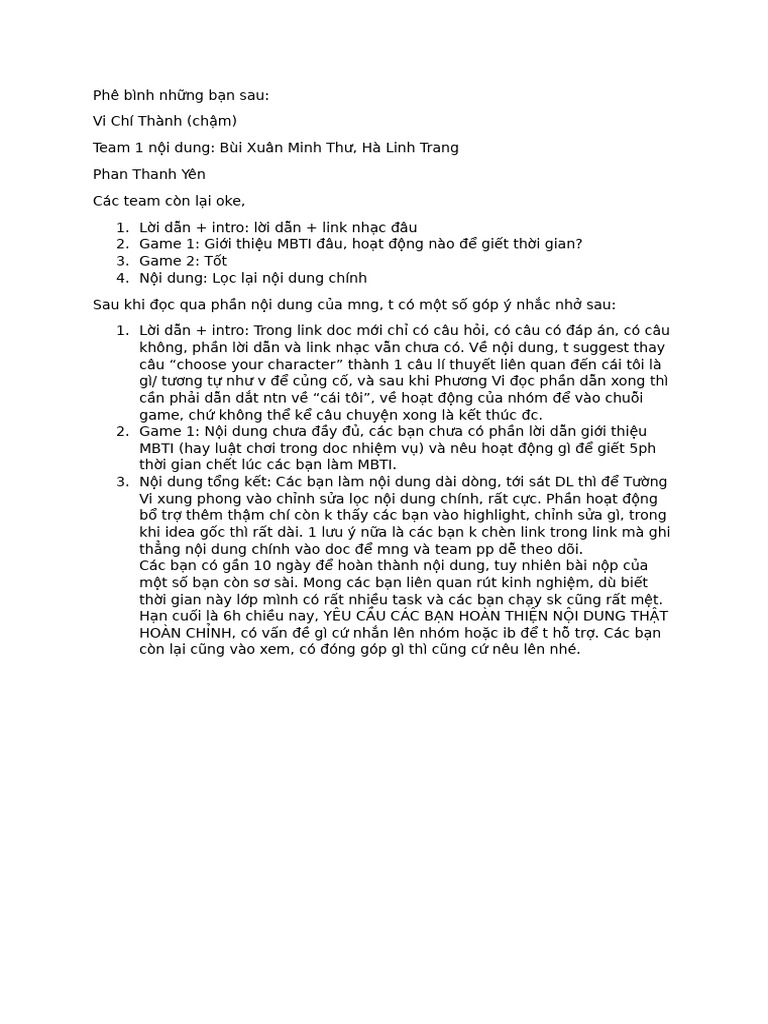 Phê Bình NH NG B N Sau | PDF