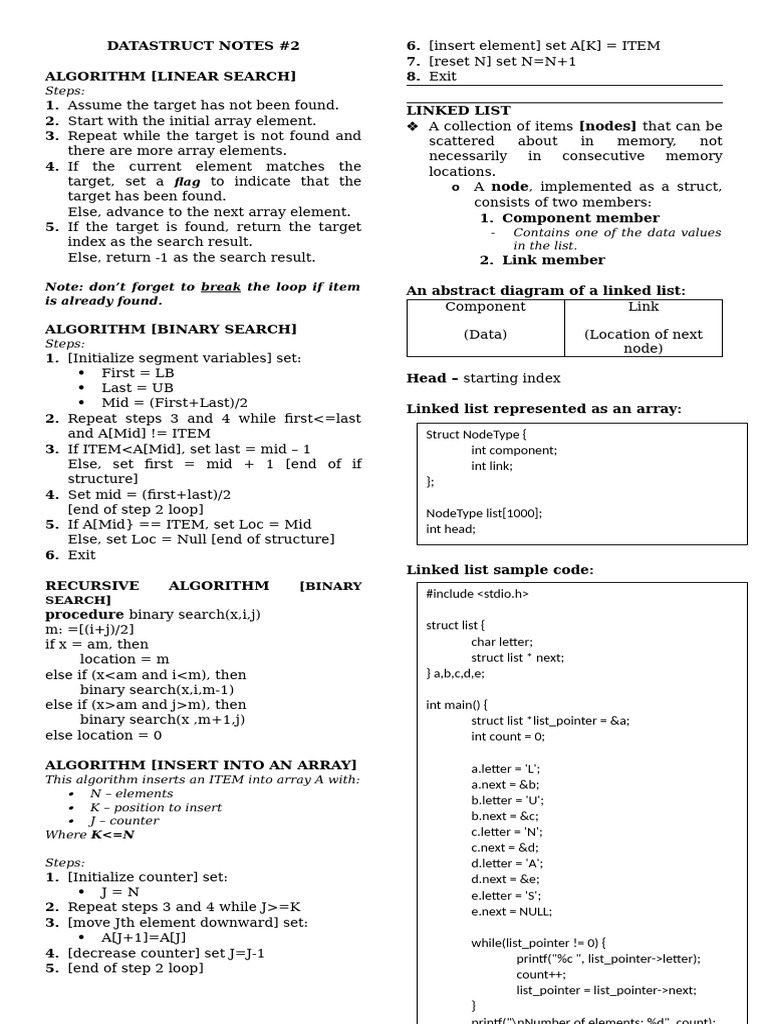 Datastruct Notes # 2 | PDF | Pointer (Computer Programming) | Computer ... Datastruct Notes # 2 | PDF | Pointer (Computer Programming) | Computer ...