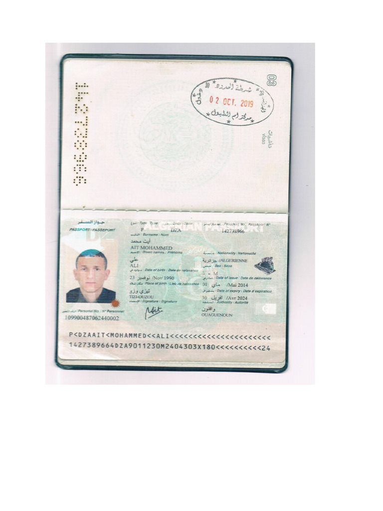 Passport AIT MOHAMMED ALI | PDF