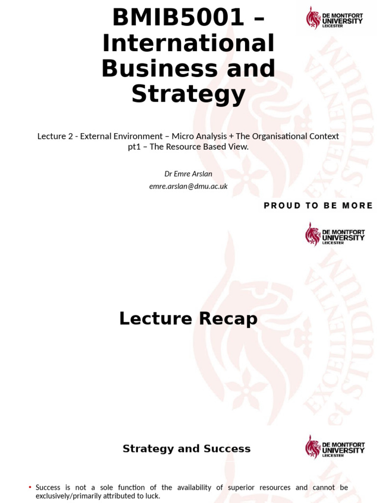 The Resource Based View | PDF | Economies | Business Economics