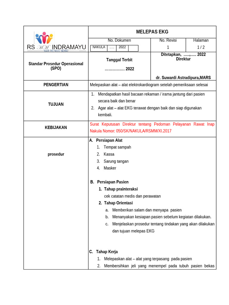Melepas Ekg Sop 2022 | PDF