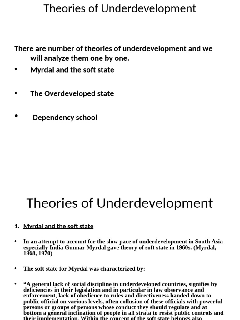 2-Theories of Underdevelopment | PDF | Economies | Political Science