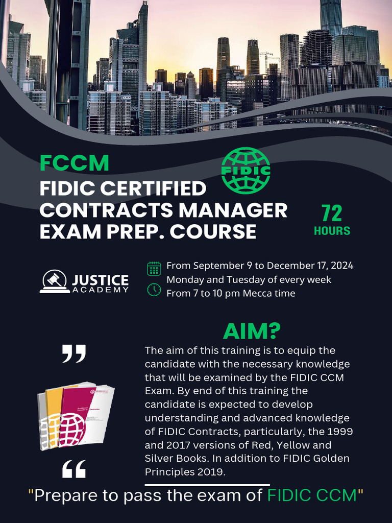 FIDIC Certified Contracts Manager (FCCM) | PDF | Engineer | Knowledge