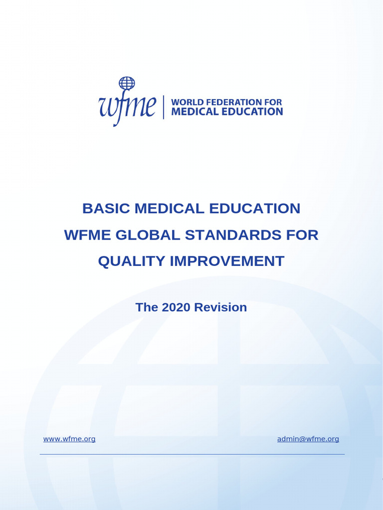 WFME BME Standards 2020 | PDF | Educational Assessment | Curriculum