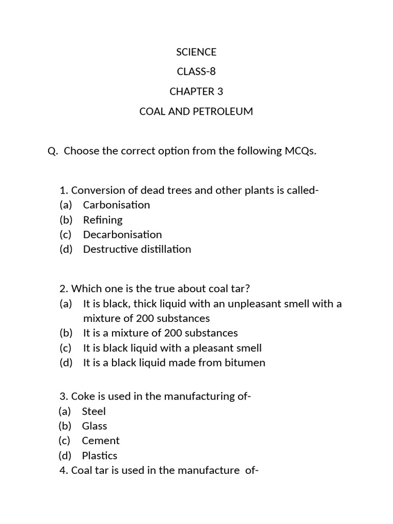 SCIENCE ch.3 MCQs | PDF