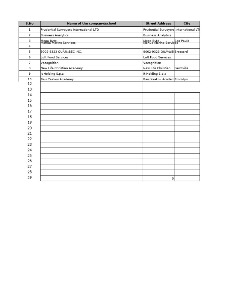 Company Validation - Assessment - NAME Updated Sheet | PDF