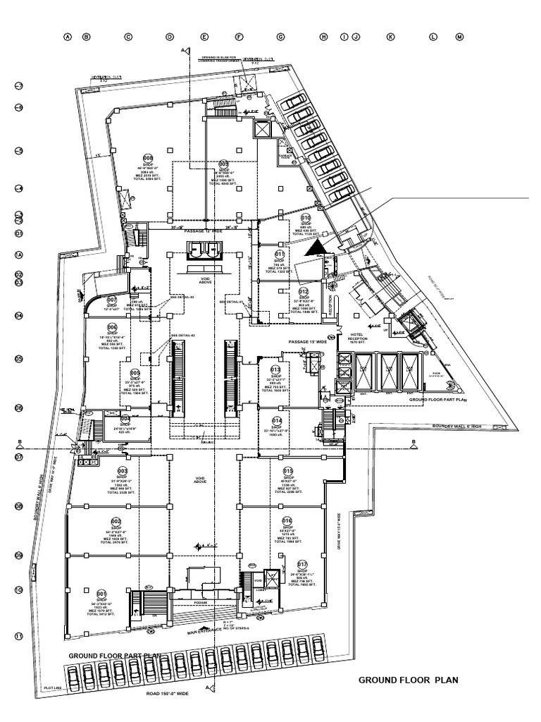 Ground Floor Plan with Shop Layouts | PDF