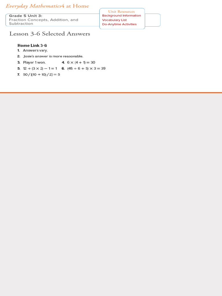 Everyday Mathematics | PDF